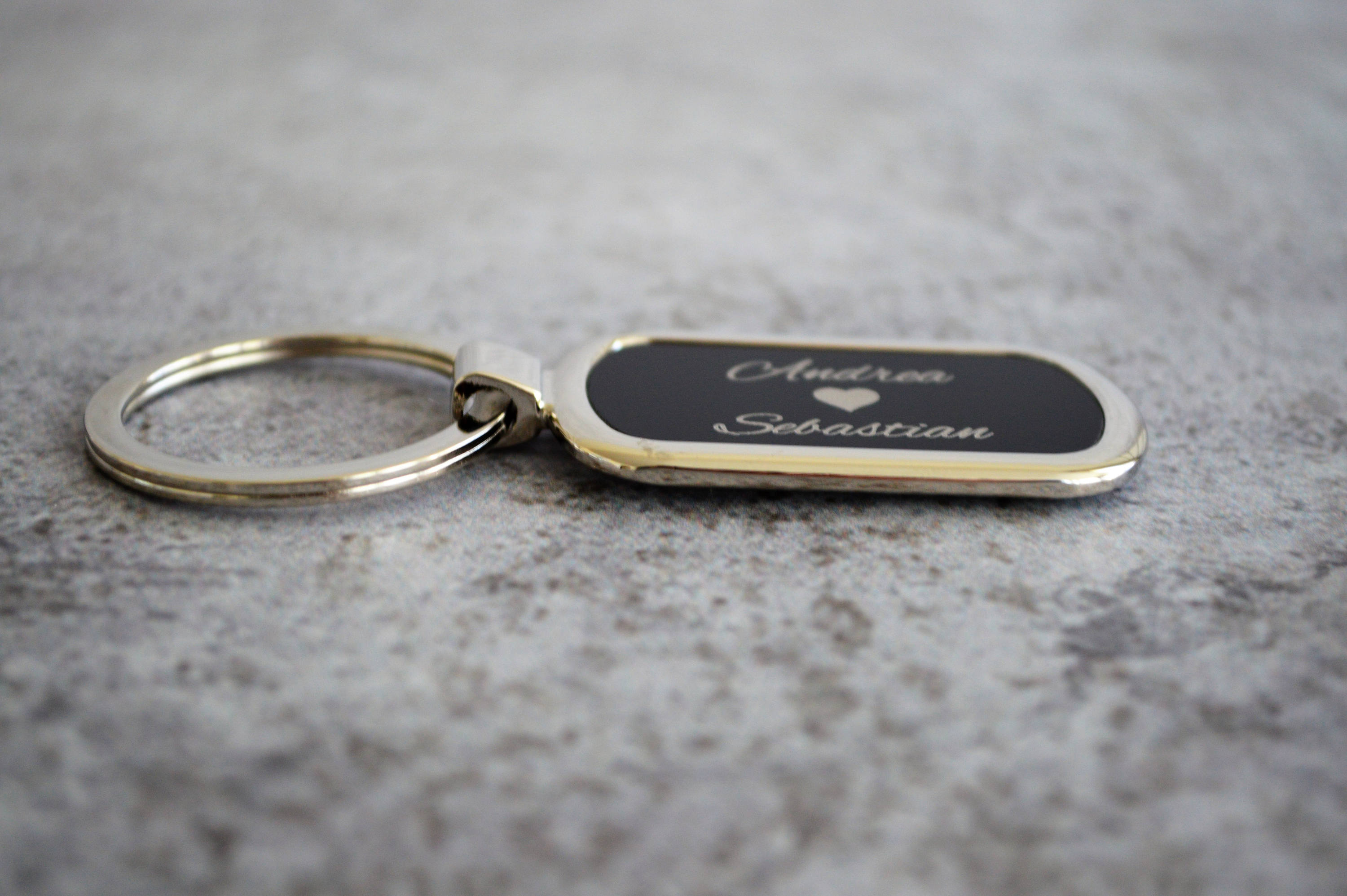 Personalized Rectangle Keychain Custom Engraved Keyring - Etsy