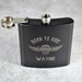 Personalized Matte Black Biker Flask Custom Biker Flask Engraved Black ...