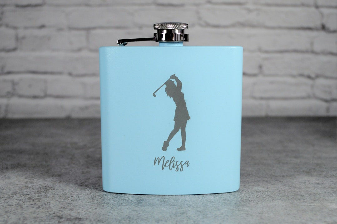 Custom Baby Blue Golf Flask Personalized Gift for Mom - Etsy