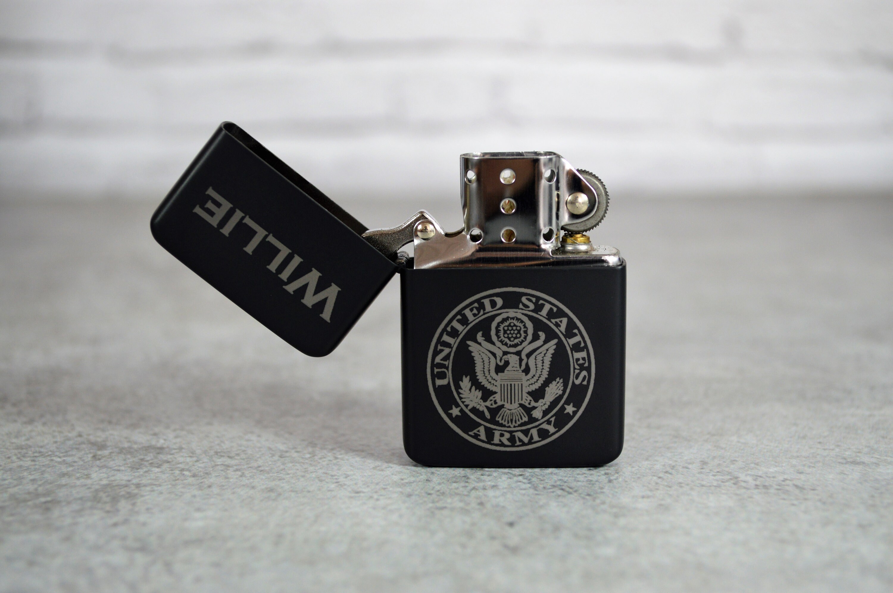 Custom Engraved Black Military Lighter Personalized Lighter | Etsy