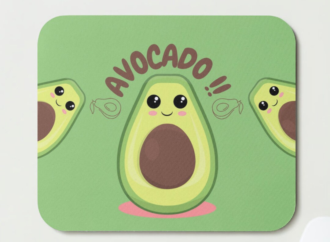 CUSTOM Square MOUSEPAD, Avocado Mouse Pad, Green Mouse Ad, Printed ...