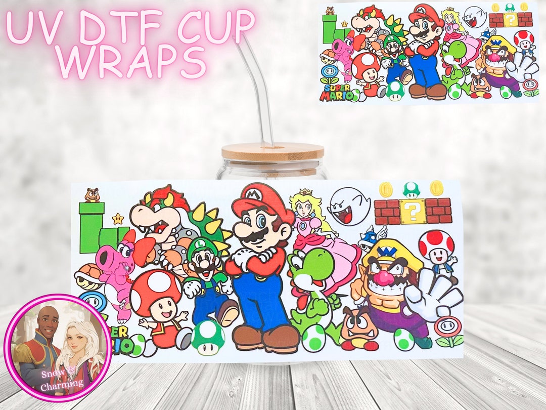ITS A ME MARIO! Uv Dtf Cup Wraps, No Weeding, No Fussy Vinyl! Next Day ...