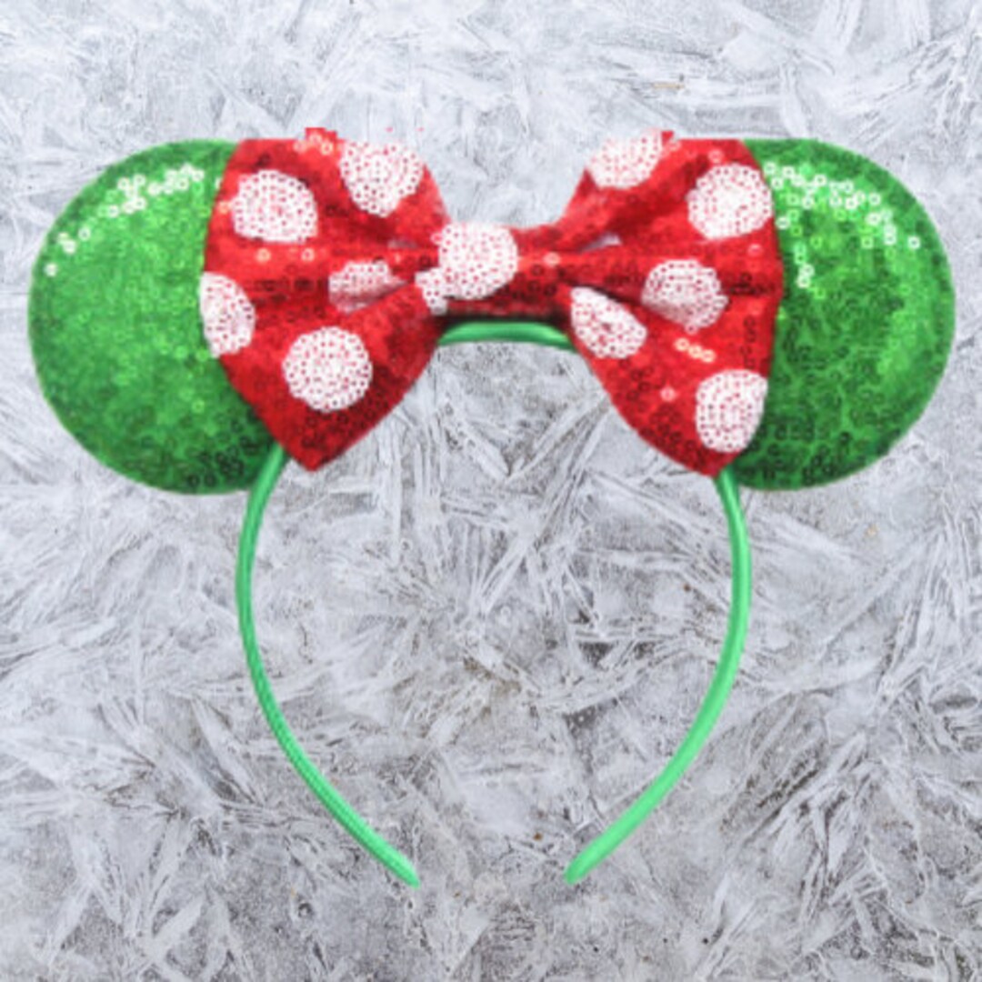Mickey Holiday Ears//sequin Holiday Ears//polka Dot - Etsy