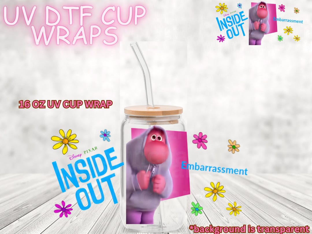 EMBARASSMENT CHARACTER UV Dtf Cup Wraps, No Weeding, No Fussy Vinyl ...