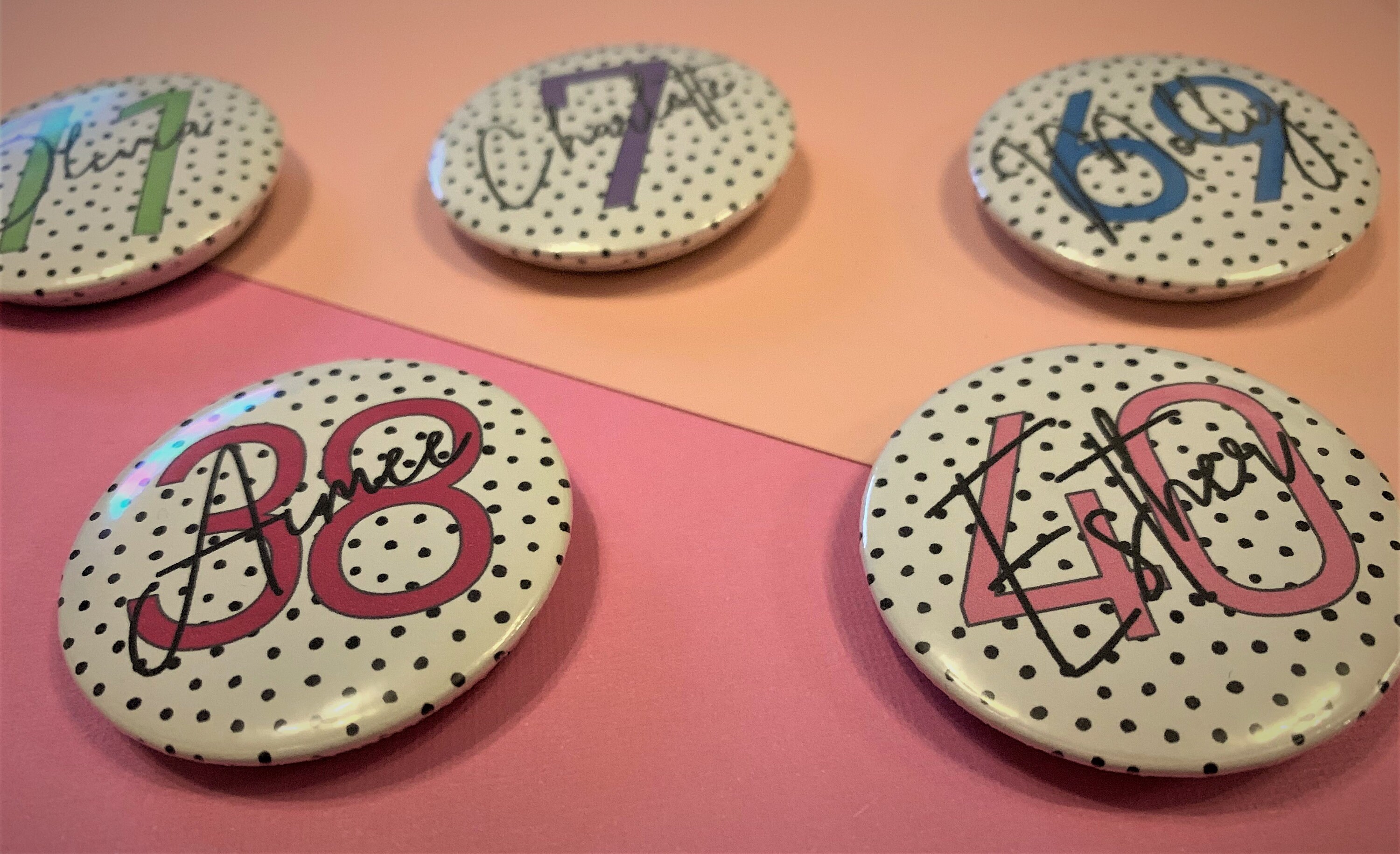 Personalised Name and Age Badge Custom Name and Age Badge - Etsy UK