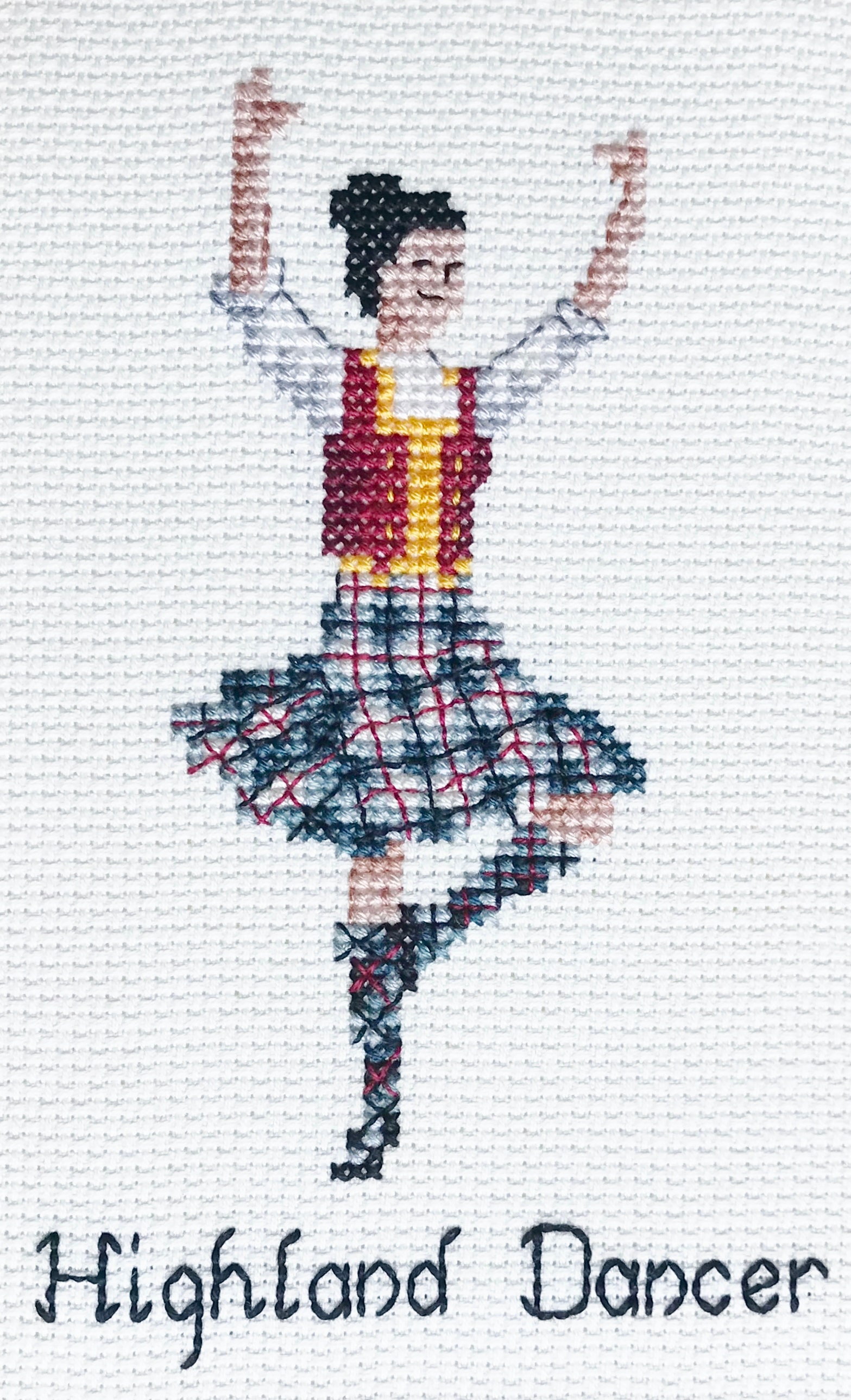 Scottish Highland Dancer Cross Stitch Full Kit - Etsy