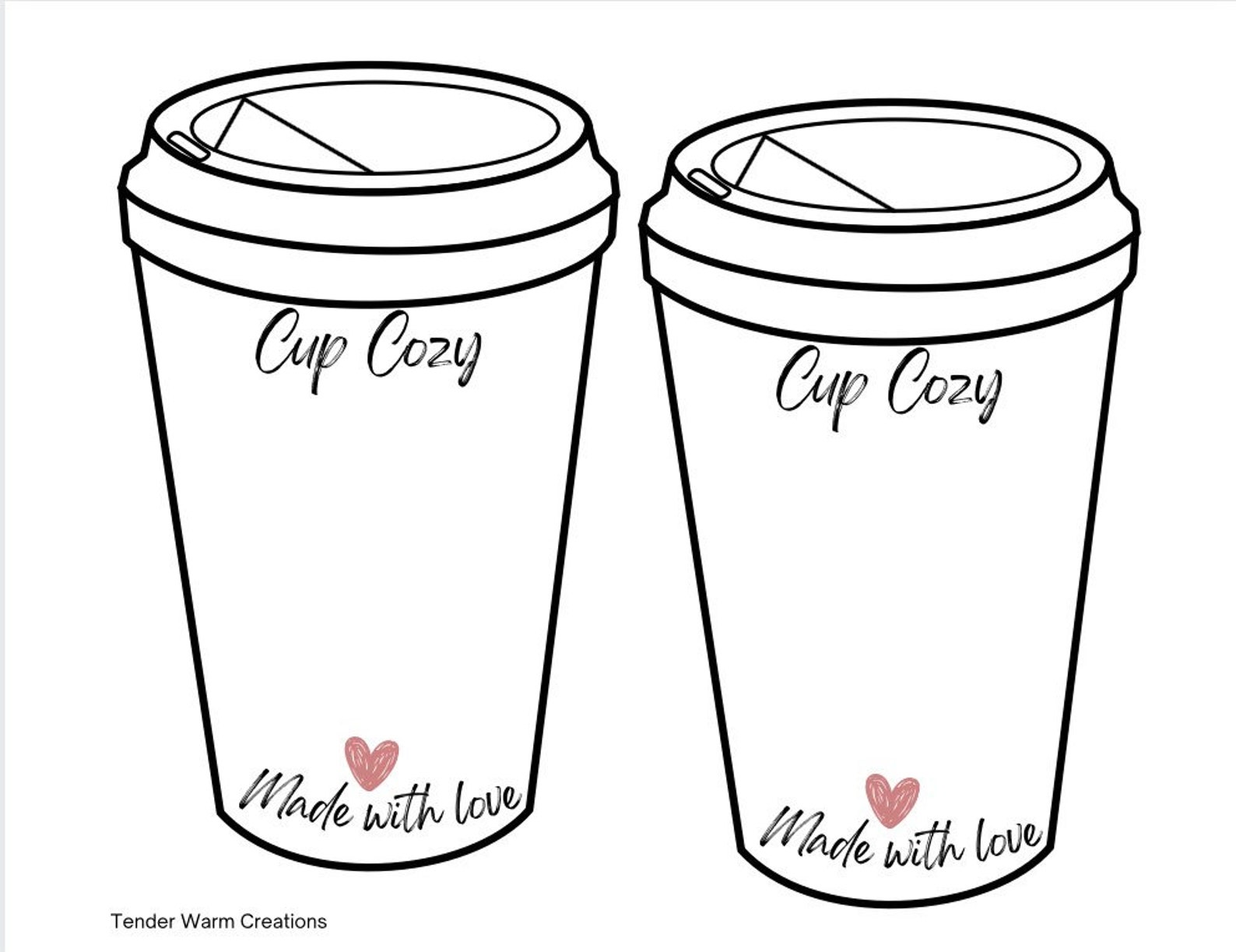 PRINTABLE Cup Cozy Insert, Coffee Cozy Insert, Cup Cozy Display - Etsy ...