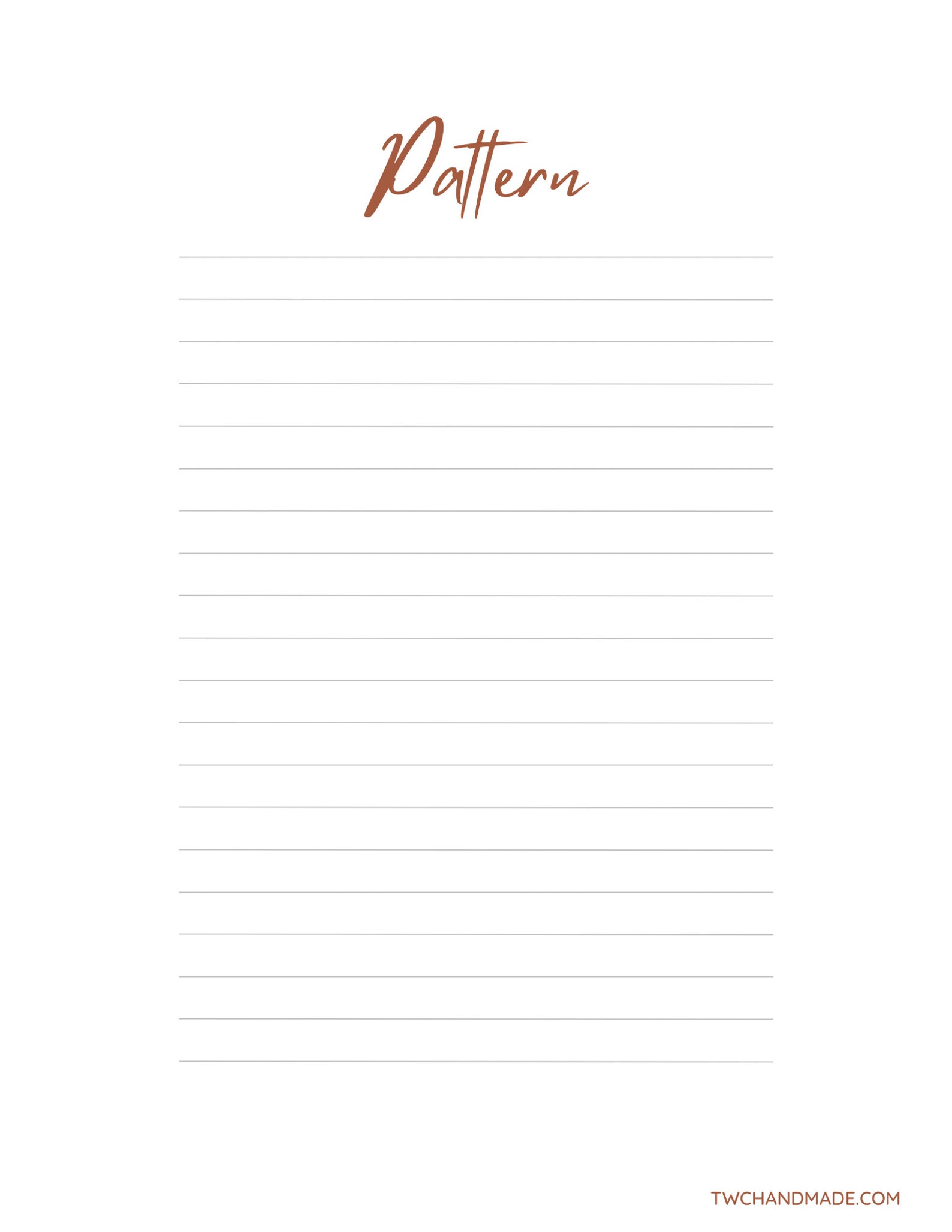 Crochet Pattern Notes Printable - Etsy