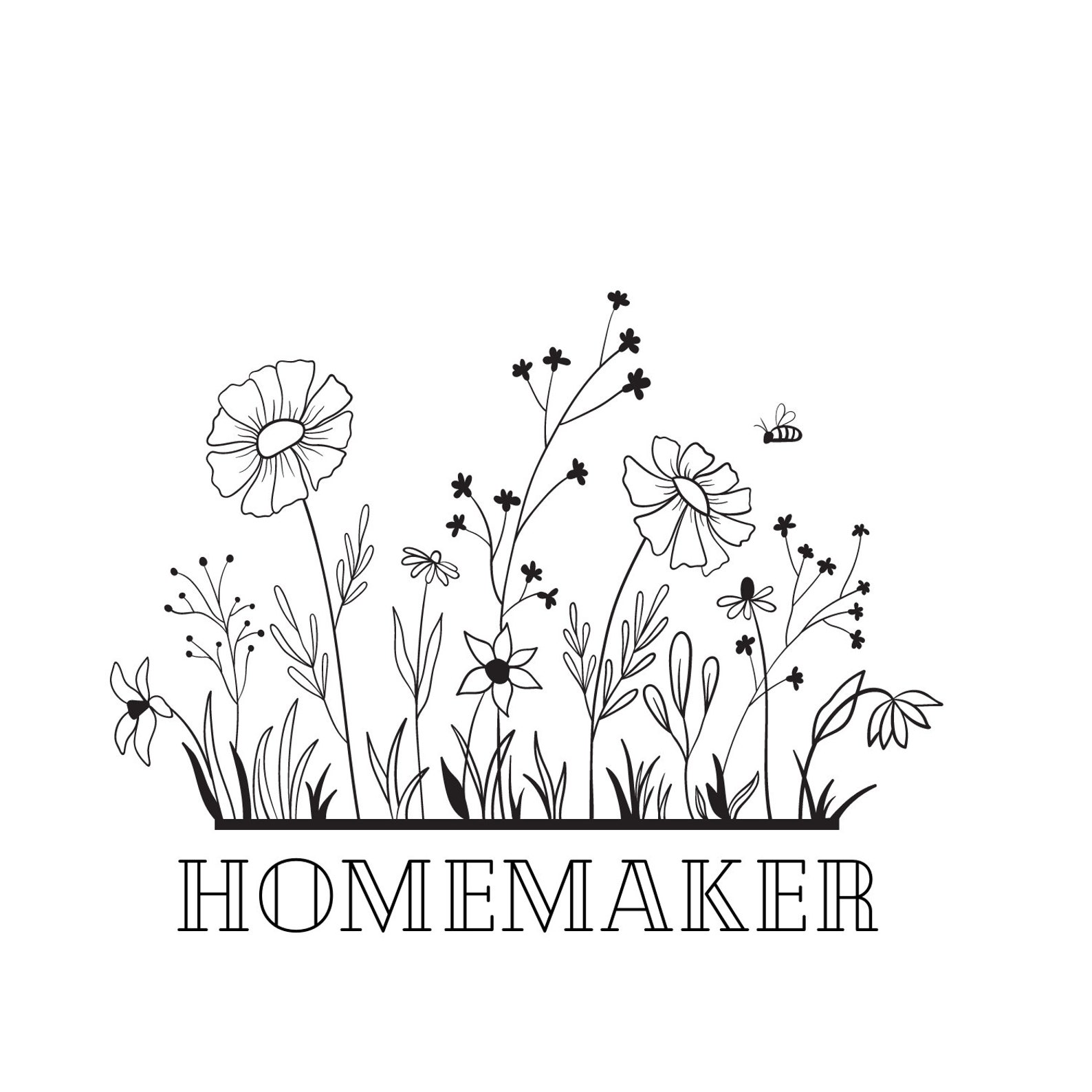 Homemaker Floral SVG File Designs for Cricut Silhouette Cut File Design ...