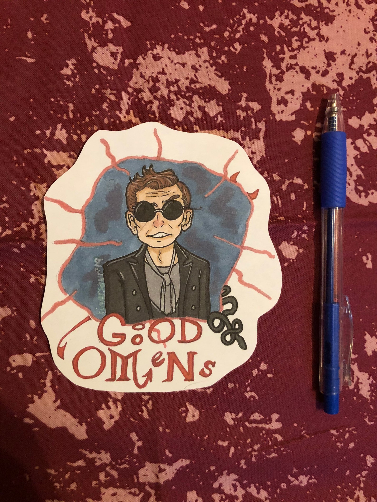 Aziraphale and Crowley Stickers - Etsy UK