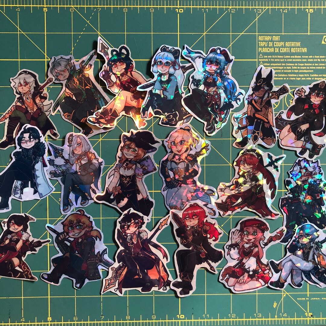 Holo Genshin Impact Stickers - Etsy