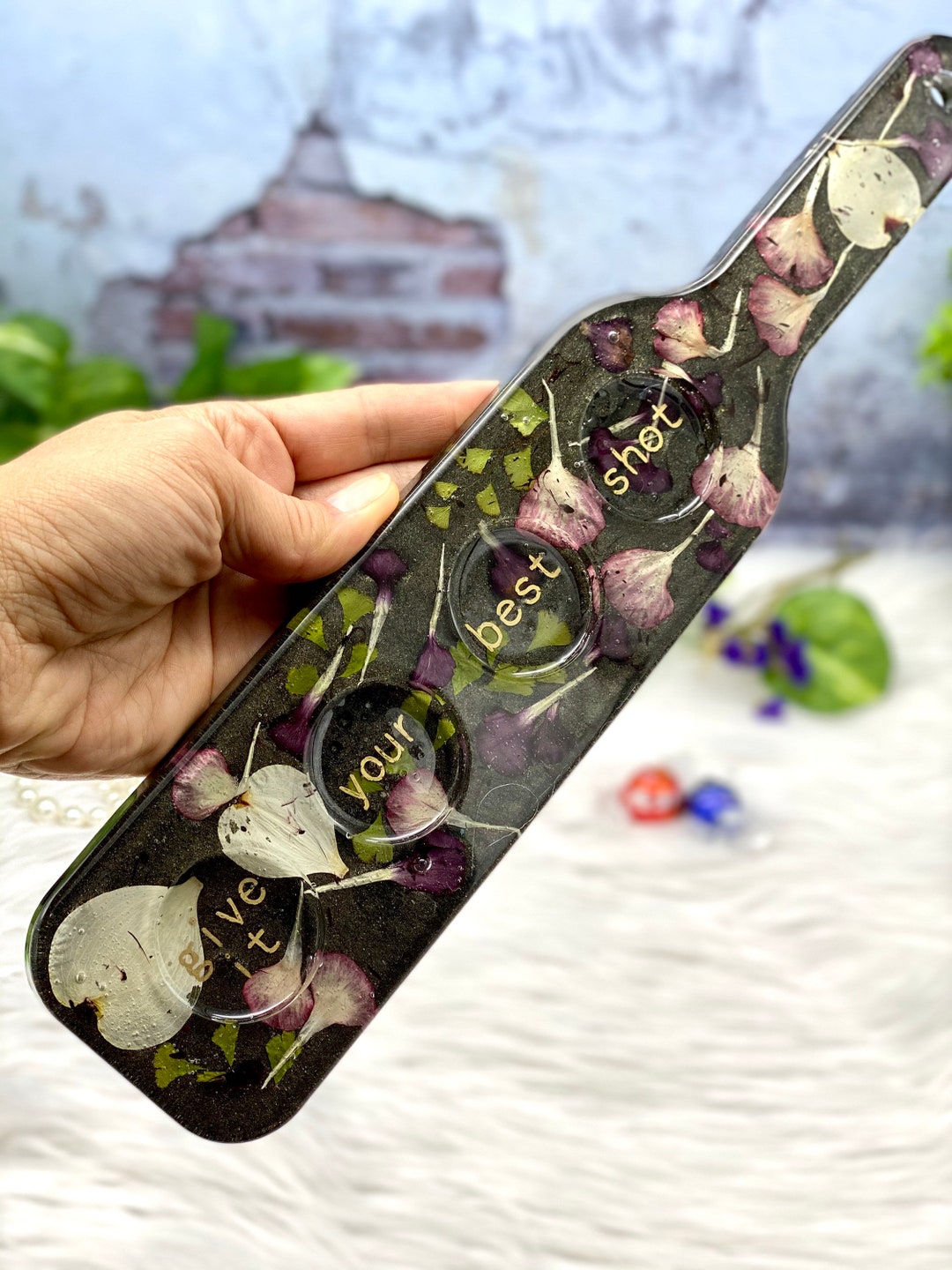 Give It Your Best Shot Resin Shot Glass Paddle Tray Resin Shot - Etsy