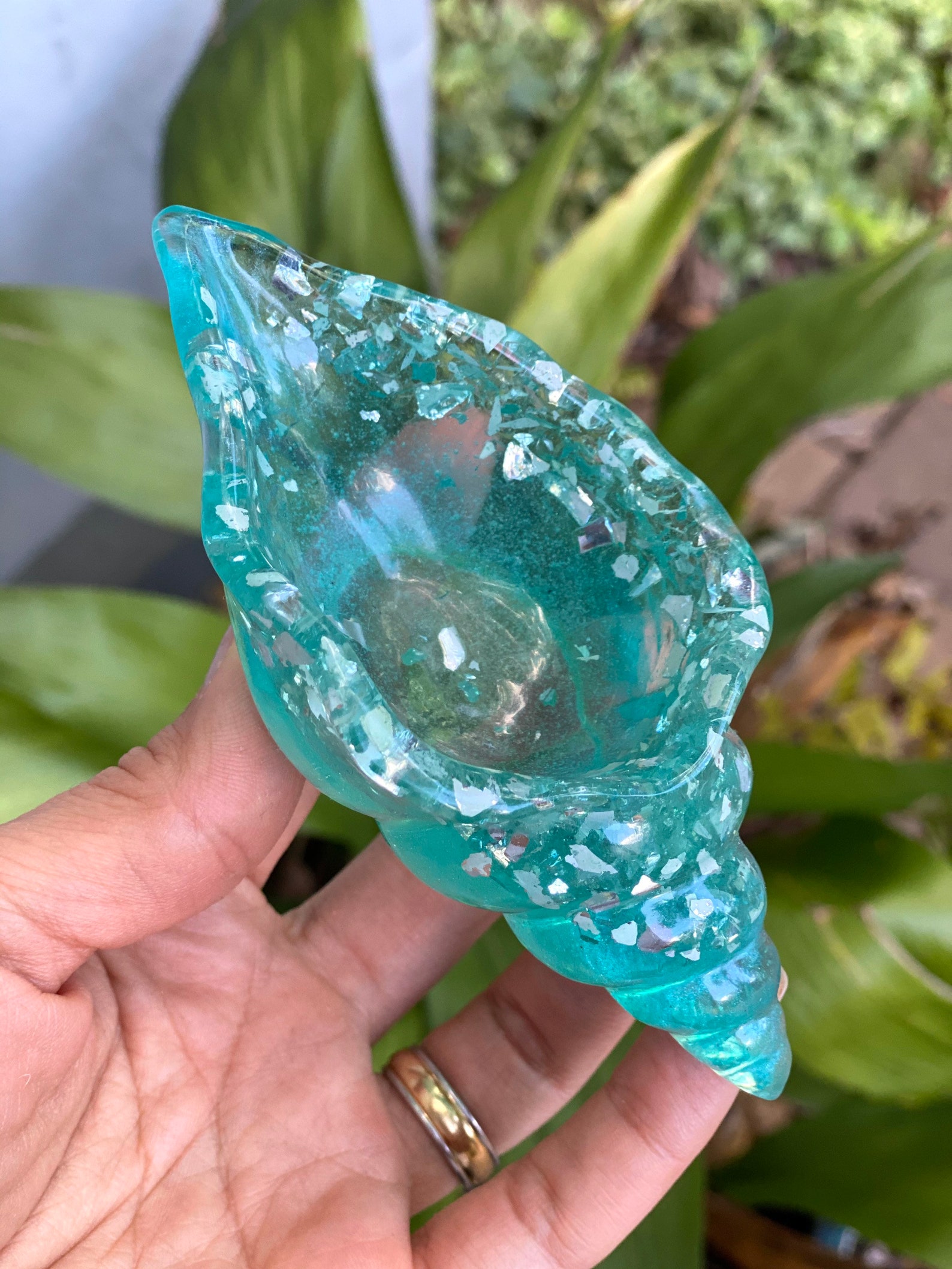 Handmade Resin Conch Shell Trinket Dish Seashell Dish Resin | Etsy