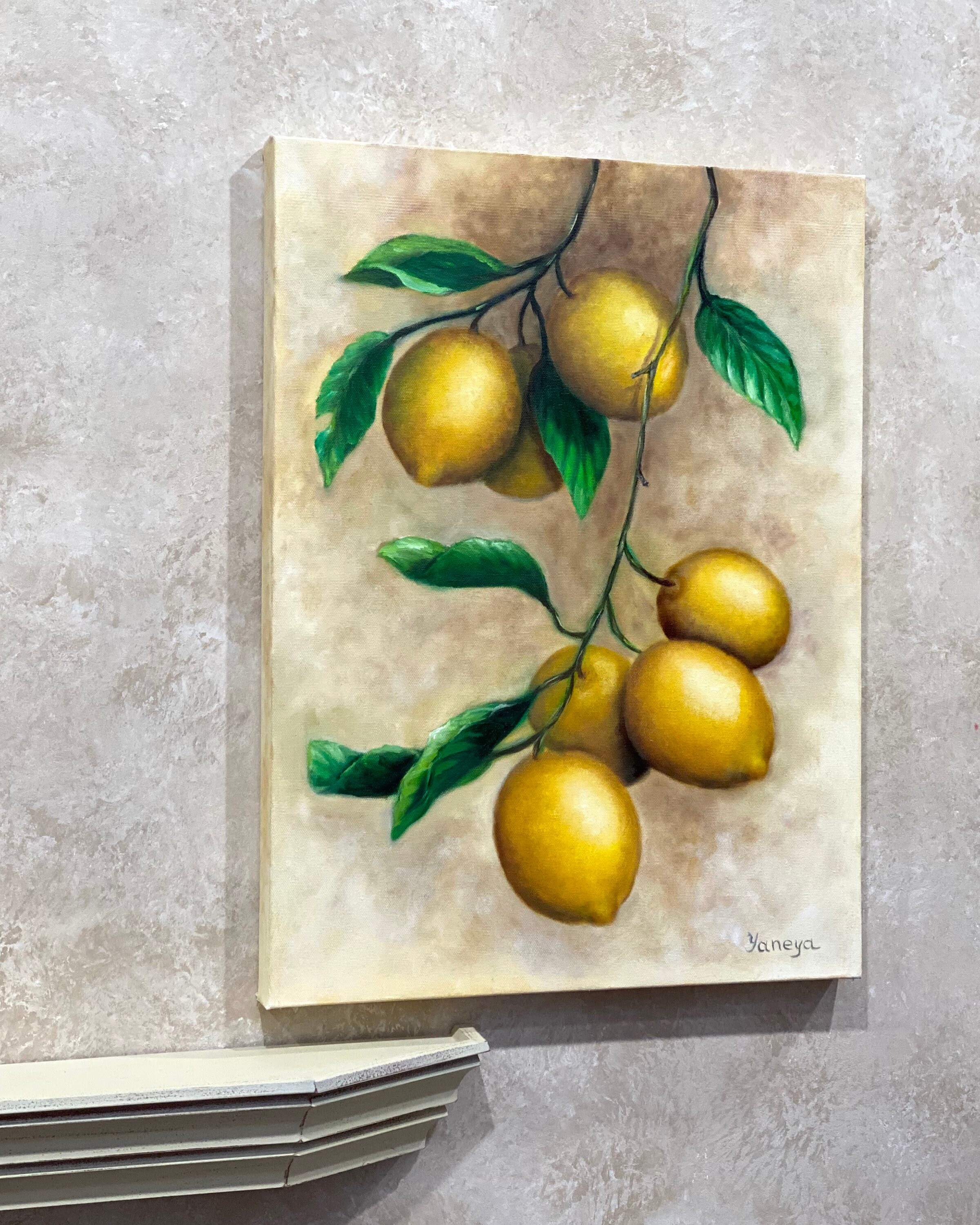 Pintura al óleo original pintura de limones pintura de limón | Etsy