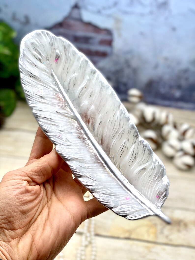Handmade Resin Feather Trinket Dish Resin Jewelry Tray Ring - Etsy