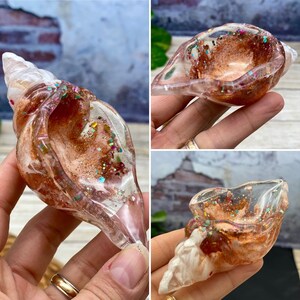 Handmade Resin Conch Shell Trinket Dish Seashell Dish Resin Shell Dish ...