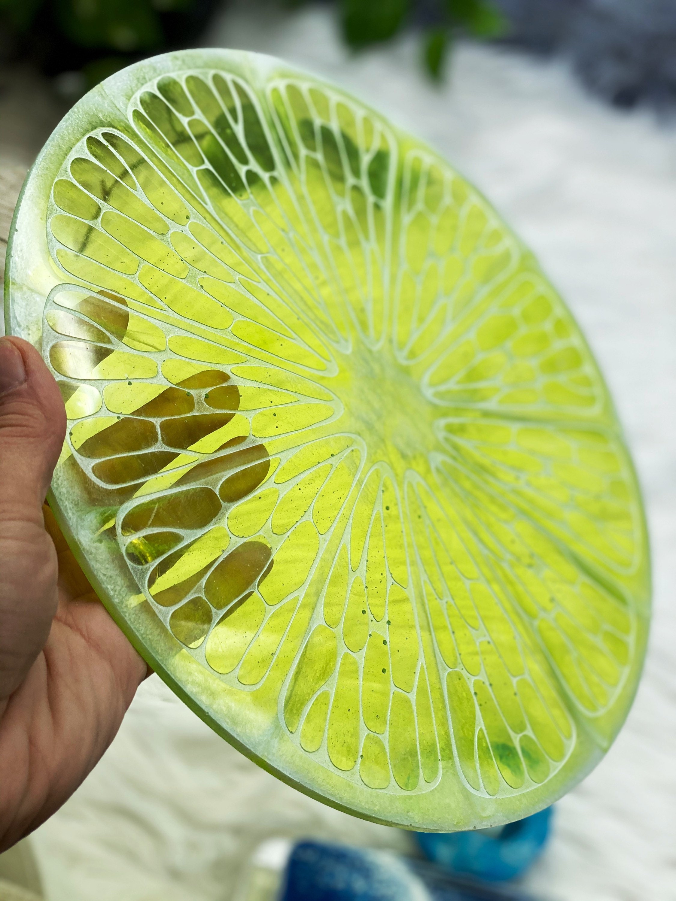 Lemon lime orange resin Tray with 4 coasters Resin jewelry | Etsy