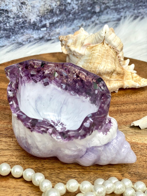 Handmade Resin Conch Shell Trinket Dish Seashell Dish Resin - Etsy