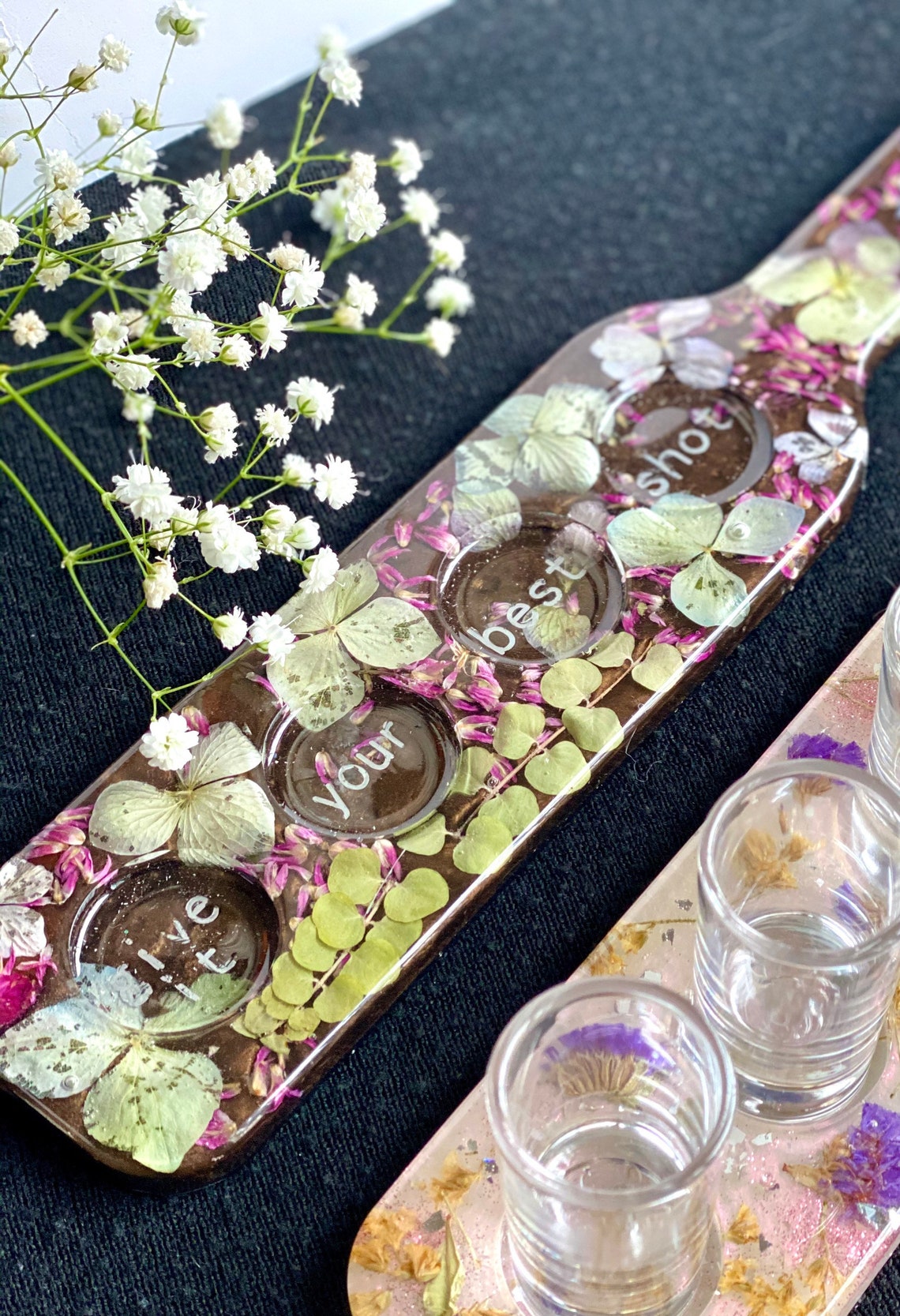 Give It Your Best Shot Resin Shot Glass Paddle Tray Resin Shot - Etsy