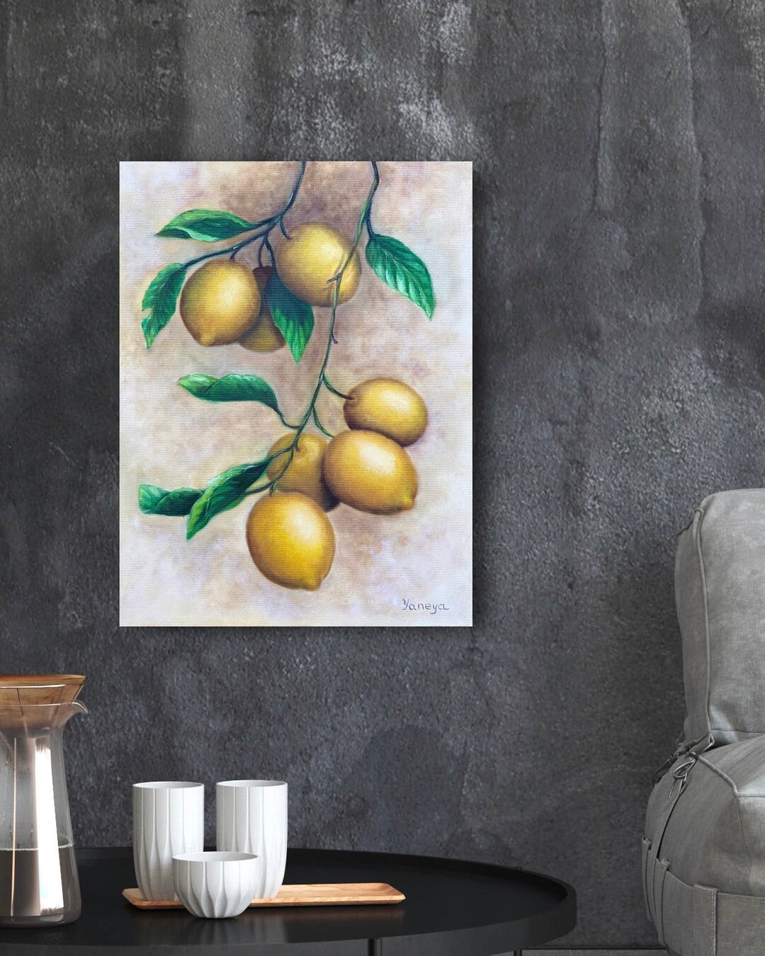 Original Oil Painting Lemons Painting Lemon Painting Hand - Etsy