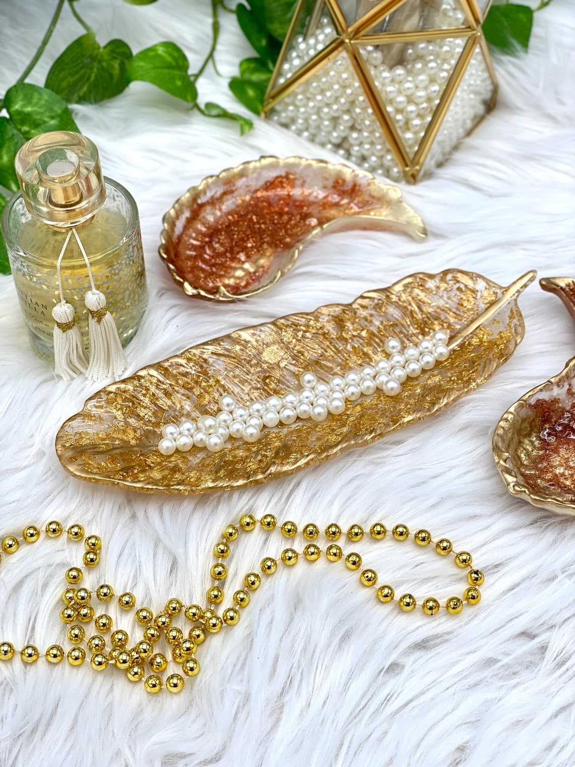 Handmade Resin Feather Trinket Dish Resin Jewelry Tray Ring | Etsy