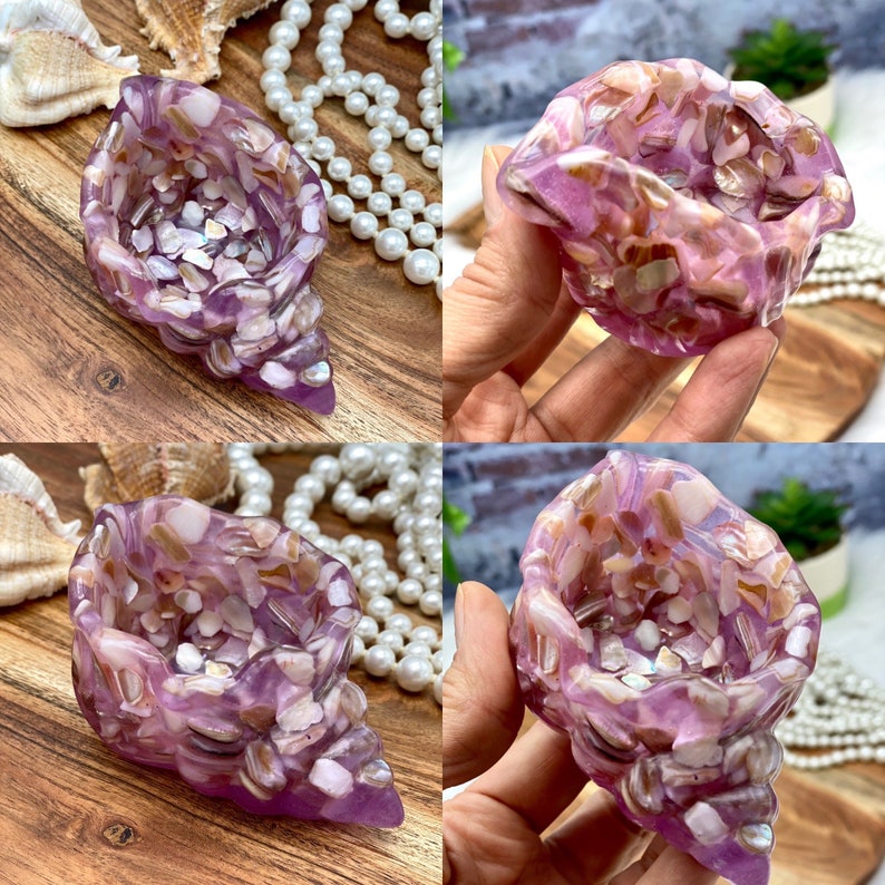 Handmade Resin Conch Shell Trinket Dish Seashell Dish Resin - Etsy