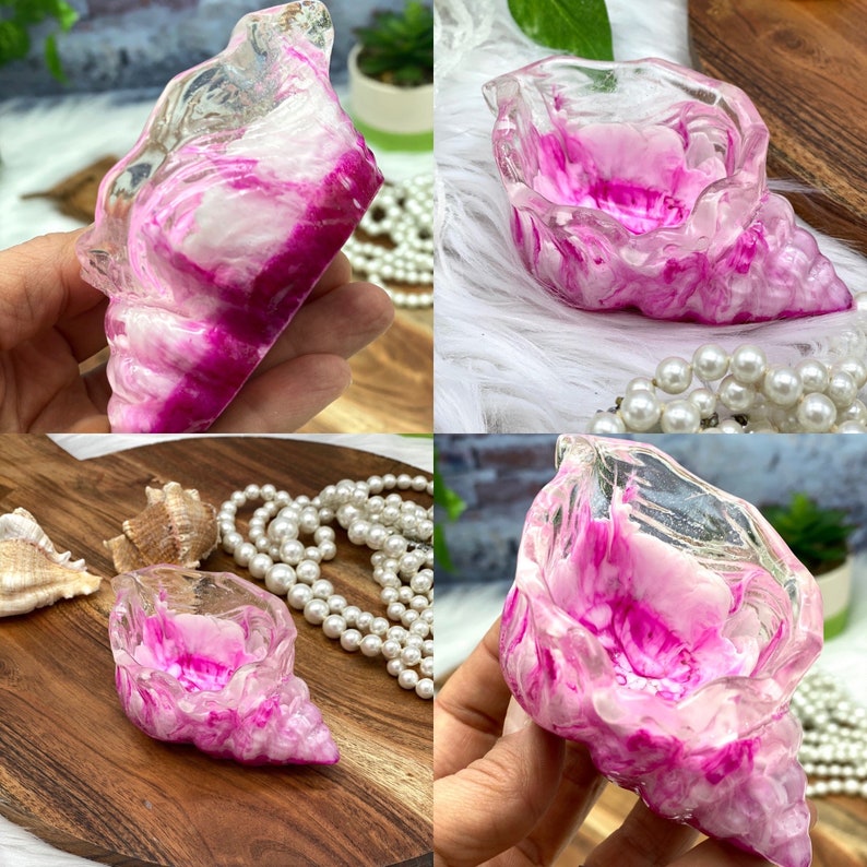 Handmade Resin Conch Shell Trinket Dish Seashell Dish Resin - Etsy