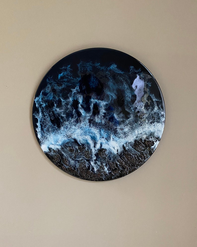 Ocean Art Wave Resin Abstract Fluid Painting Coastal Seascape - Etsy