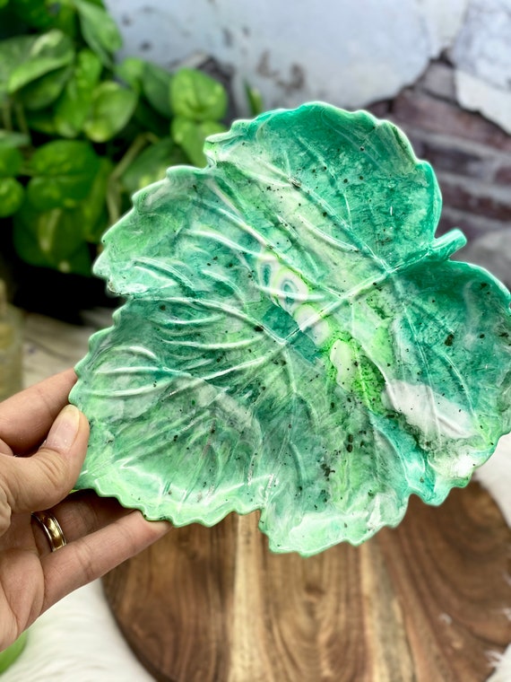 Handmade Maple Resin Leaf Trinket Dish Jewelry Bowl Tray Ring | Etsy