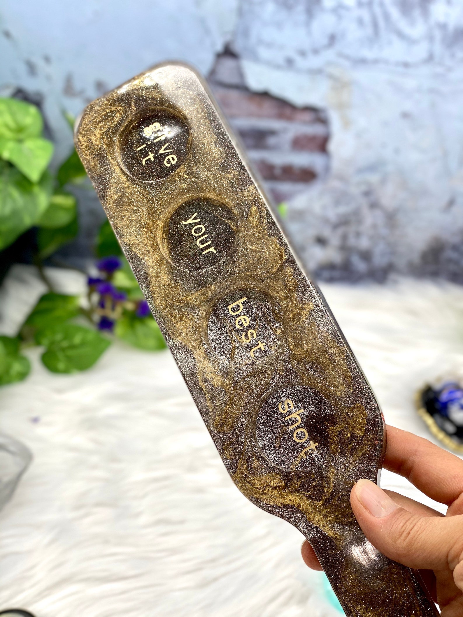 Give It Your Best Shot Resin Shot Glass Paddle Tray Resin Shot - Etsy