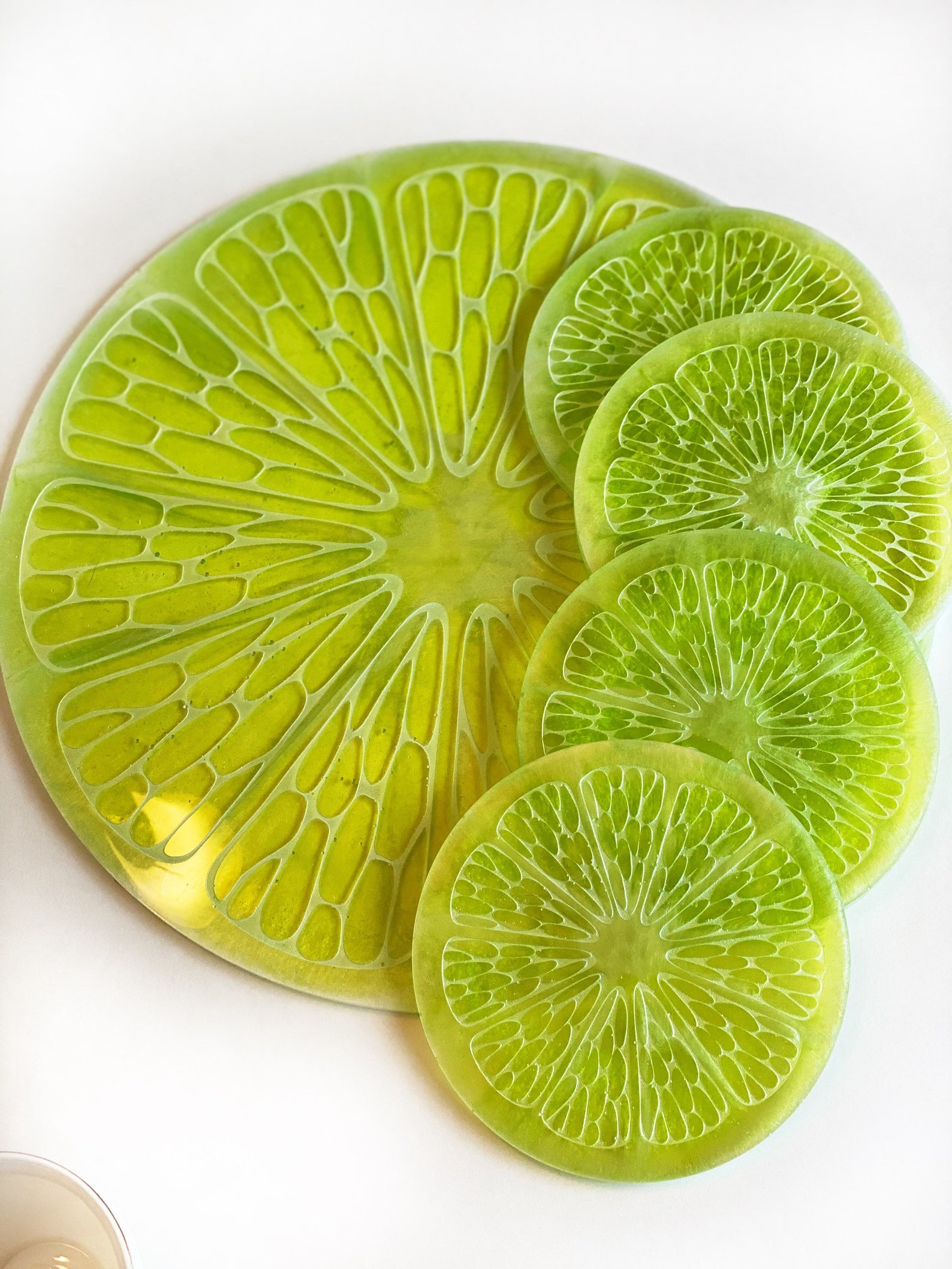 Lemon Lime Orange Resin Tray With 4 Coasters, Resin Jewelry Tray ...