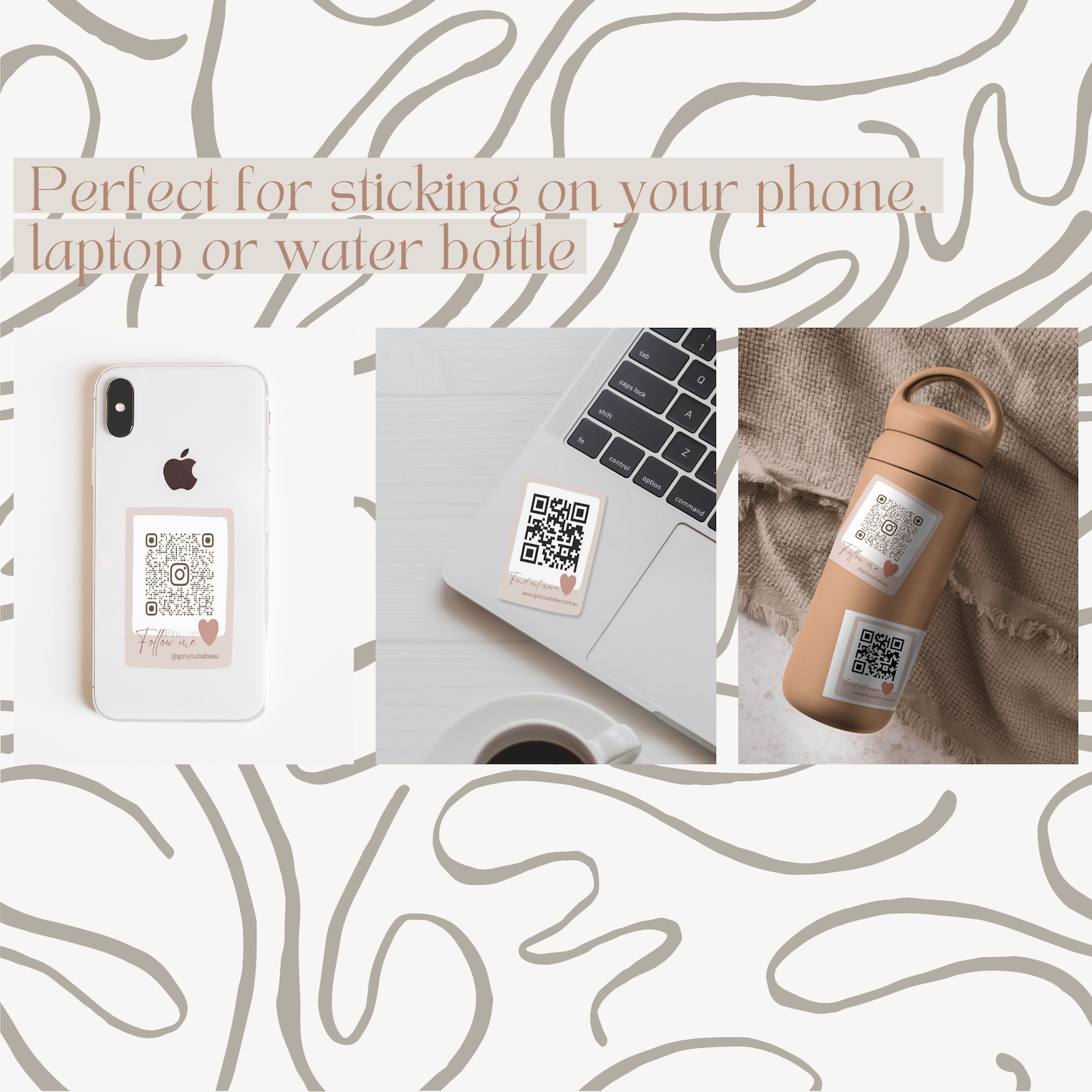 QR Code Sticker Templates for Photographers and Small Business Owners ...