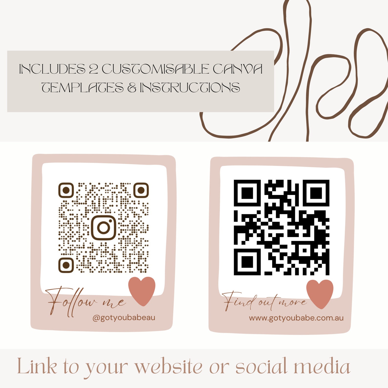 QR Code Sticker Templates for Photographers and Small Business Owners ...