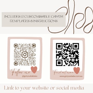QR Code Sticker Templates for Photographers and Small Business Owners ...