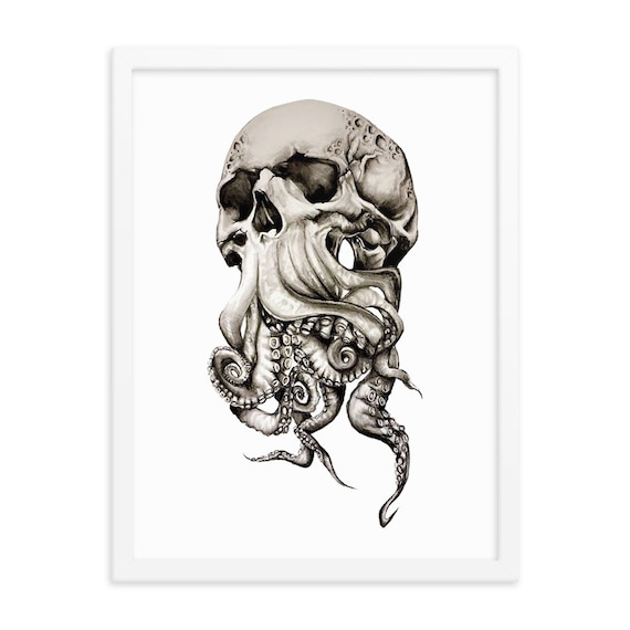 Octopus Skull Drawings