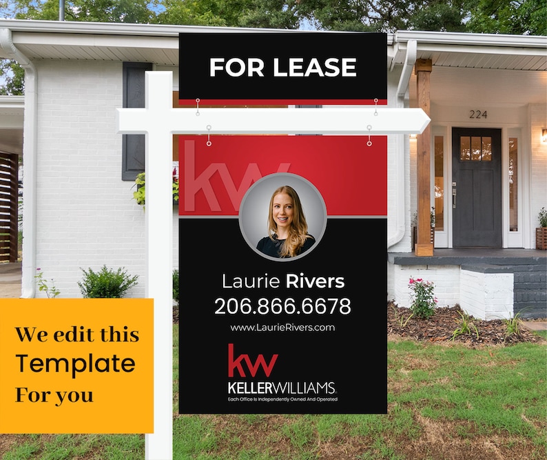 Keller Williams Yard Sign Design +4 RIDERS - Etsy