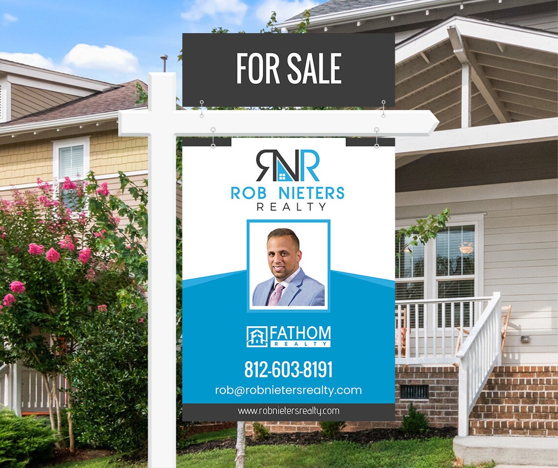 Fathom Realty Yard Sign For Sale Yard Sign Open House For | Etsy