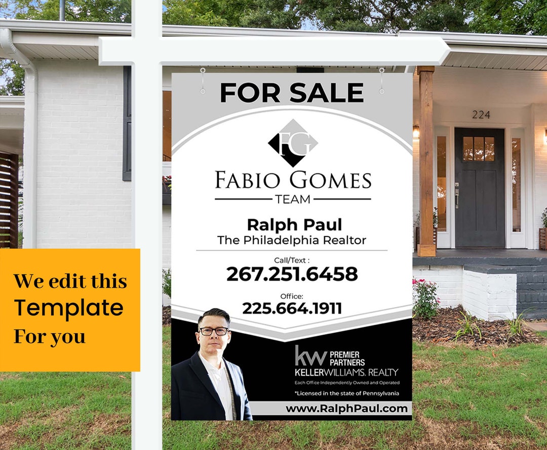 Keller Williams Yard Sign Design, Realtor Yard Sign Design - Etsy