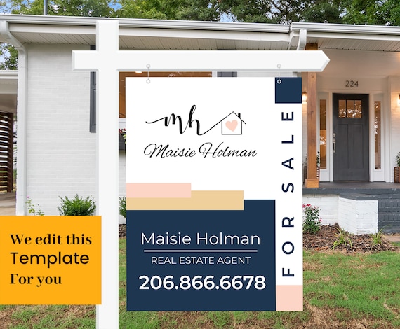Real Estate Yard Sign Design Creative for Sale Yard Sign - Etsy