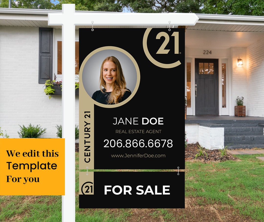 Century 21 Yard Sign Design With Riders (digital Product) - Etsy