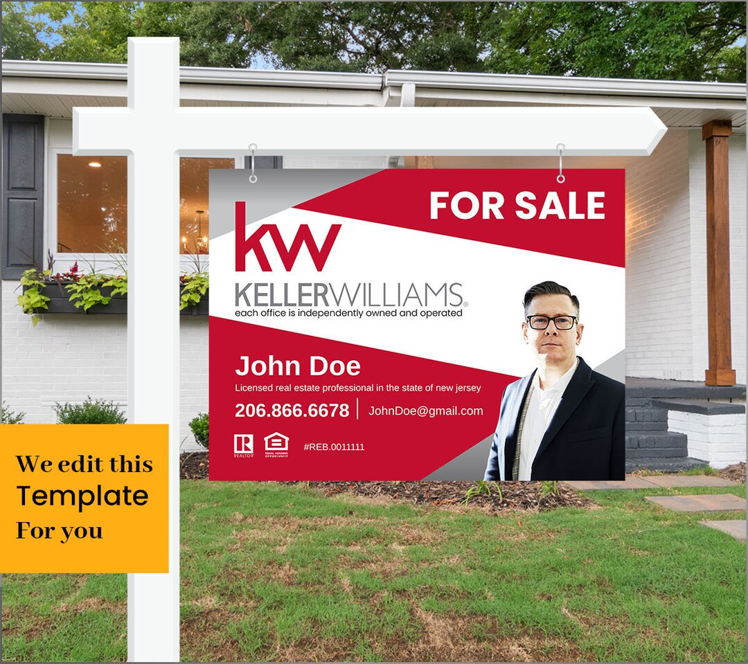 Keller Williams Yard Sign Design: Custom Real Estate Sign (digital ...