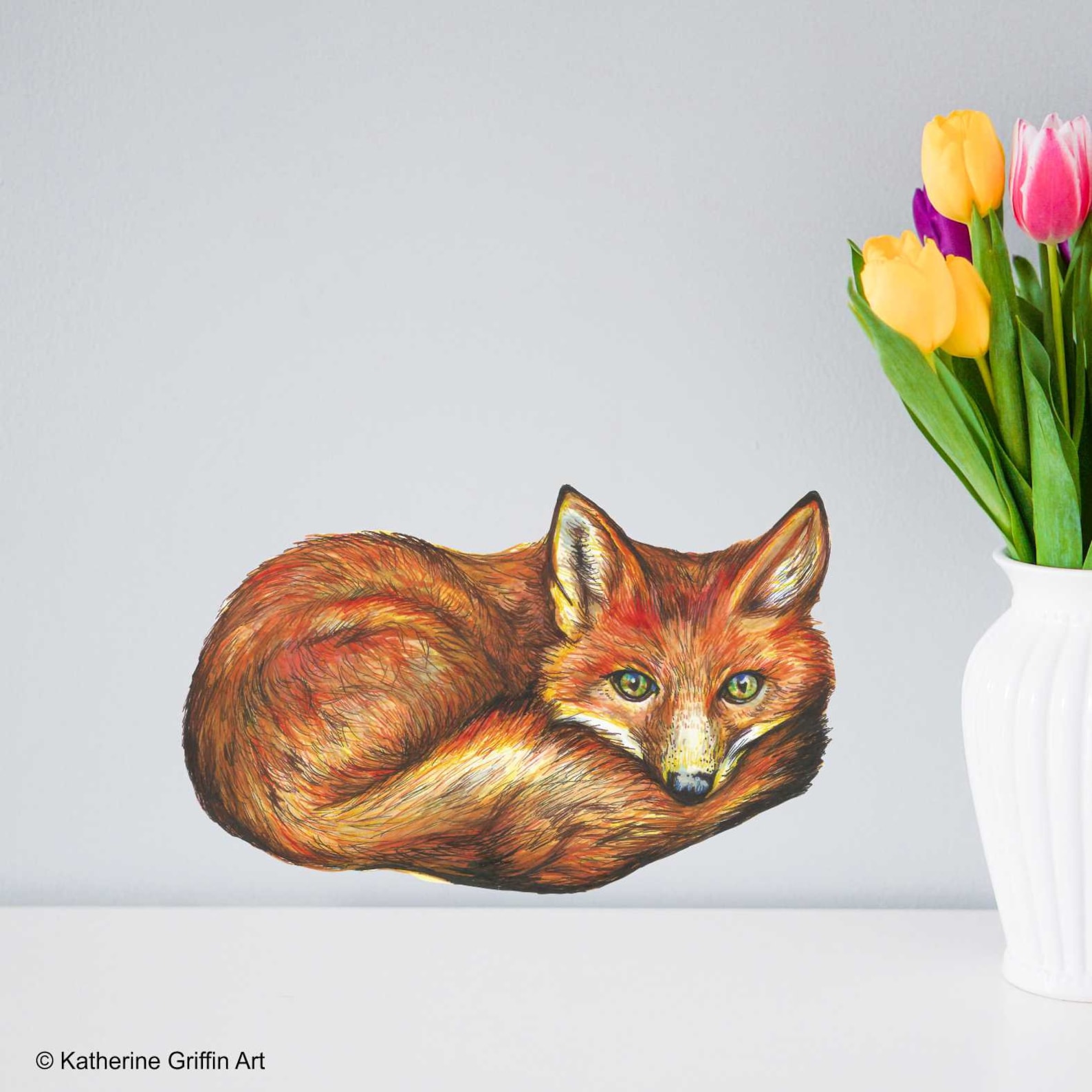 SMALL or MEDIUM Fox Wall Sticker, Fox Wall Decal, Fox Wall Art ...