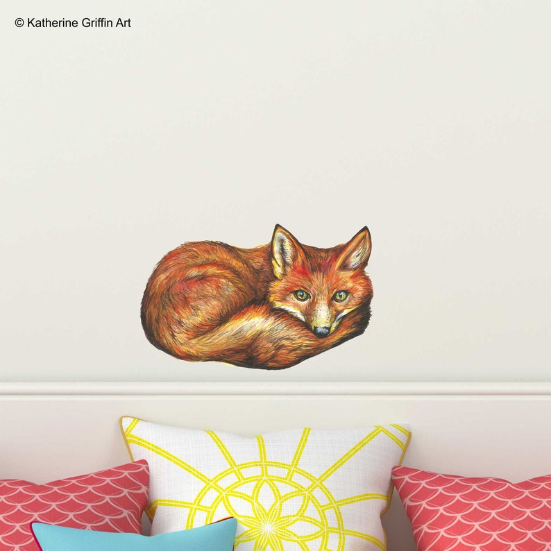 SMALL or MEDIUM Fox Wall Sticker, Fox Wall Decal, Fox Wall Art ...