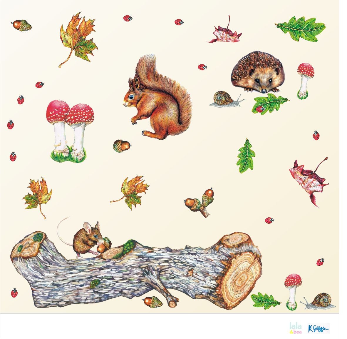 Woodland Fabric Wall Stickers LARGE - Etsy