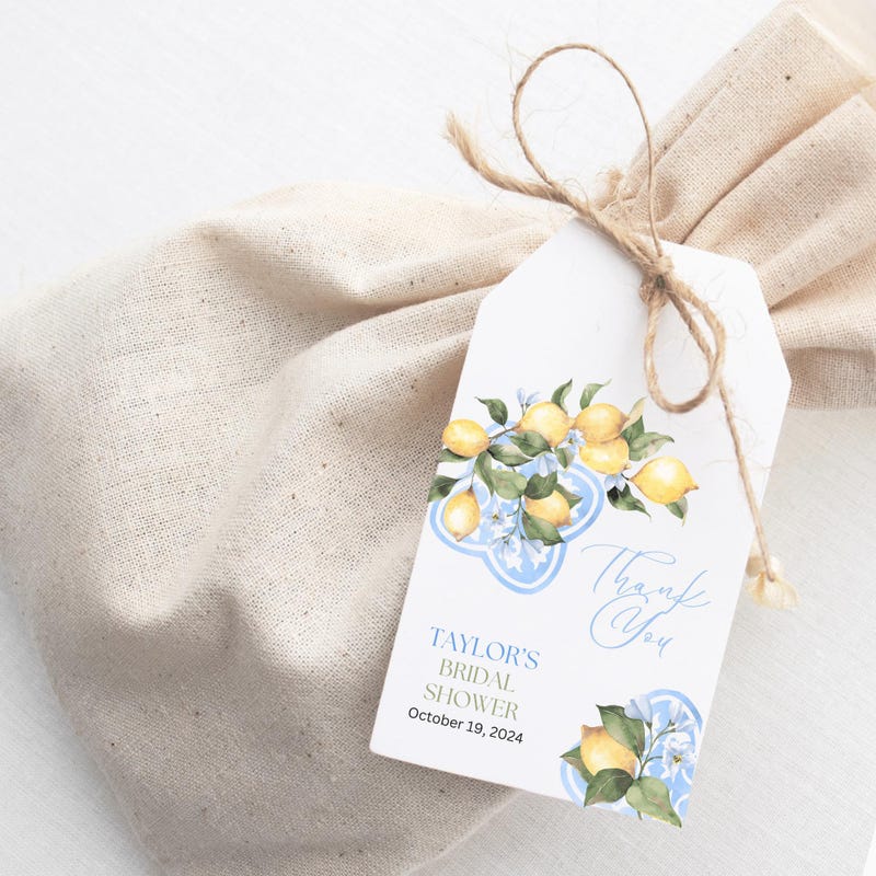 Lemon Theme Favor Tags - Etsy
