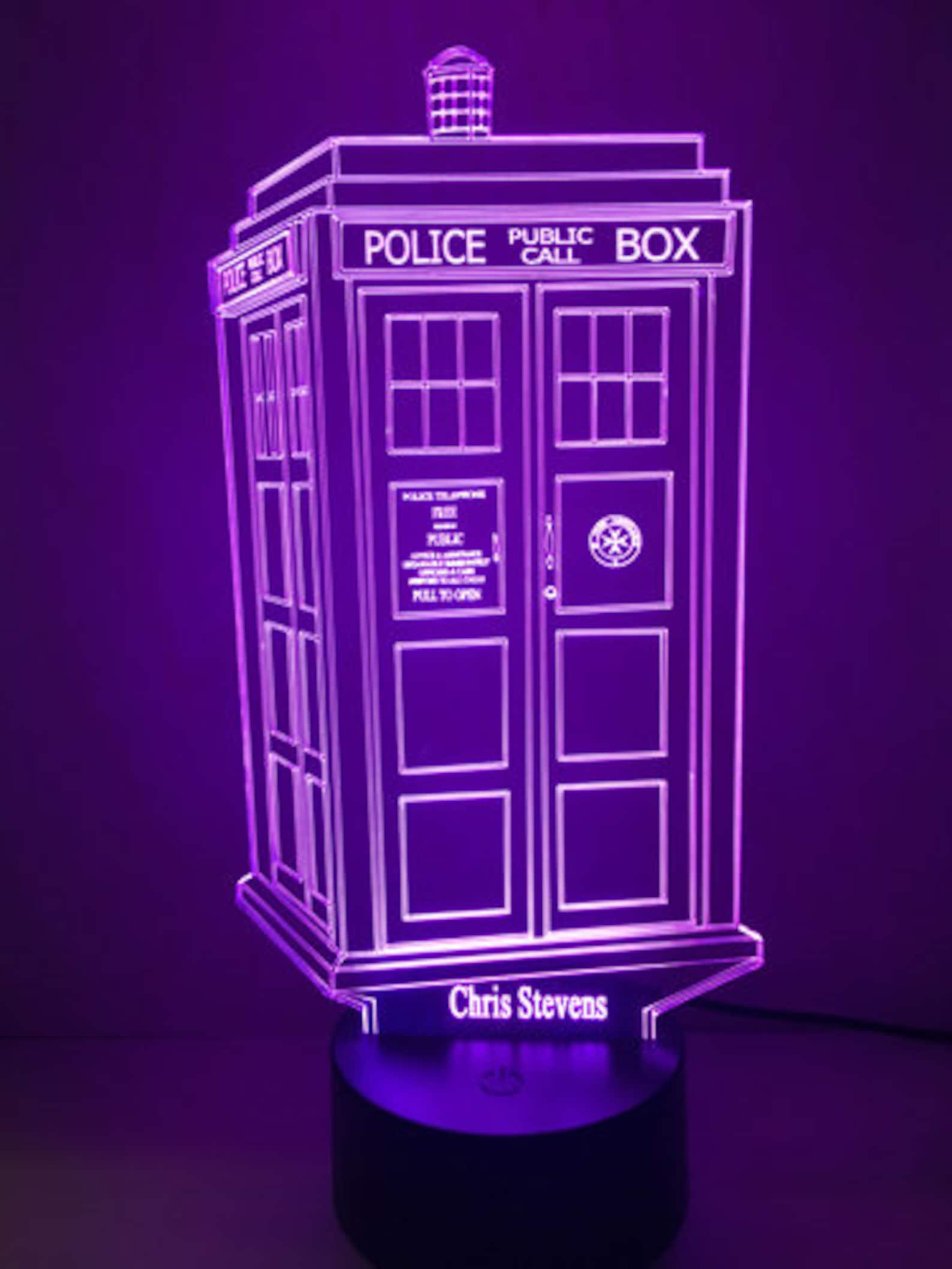Personalised Tardis Night Light With Remote Control - Etsy UK