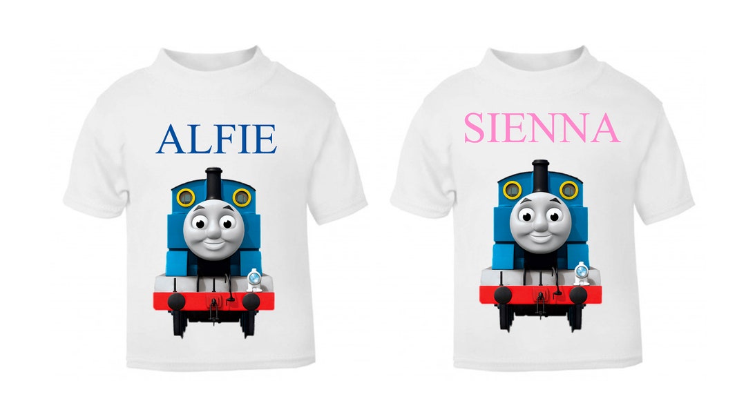Thomas the Tank Personalised Short Sleeve T Shirt With Your Own Name - Etsy