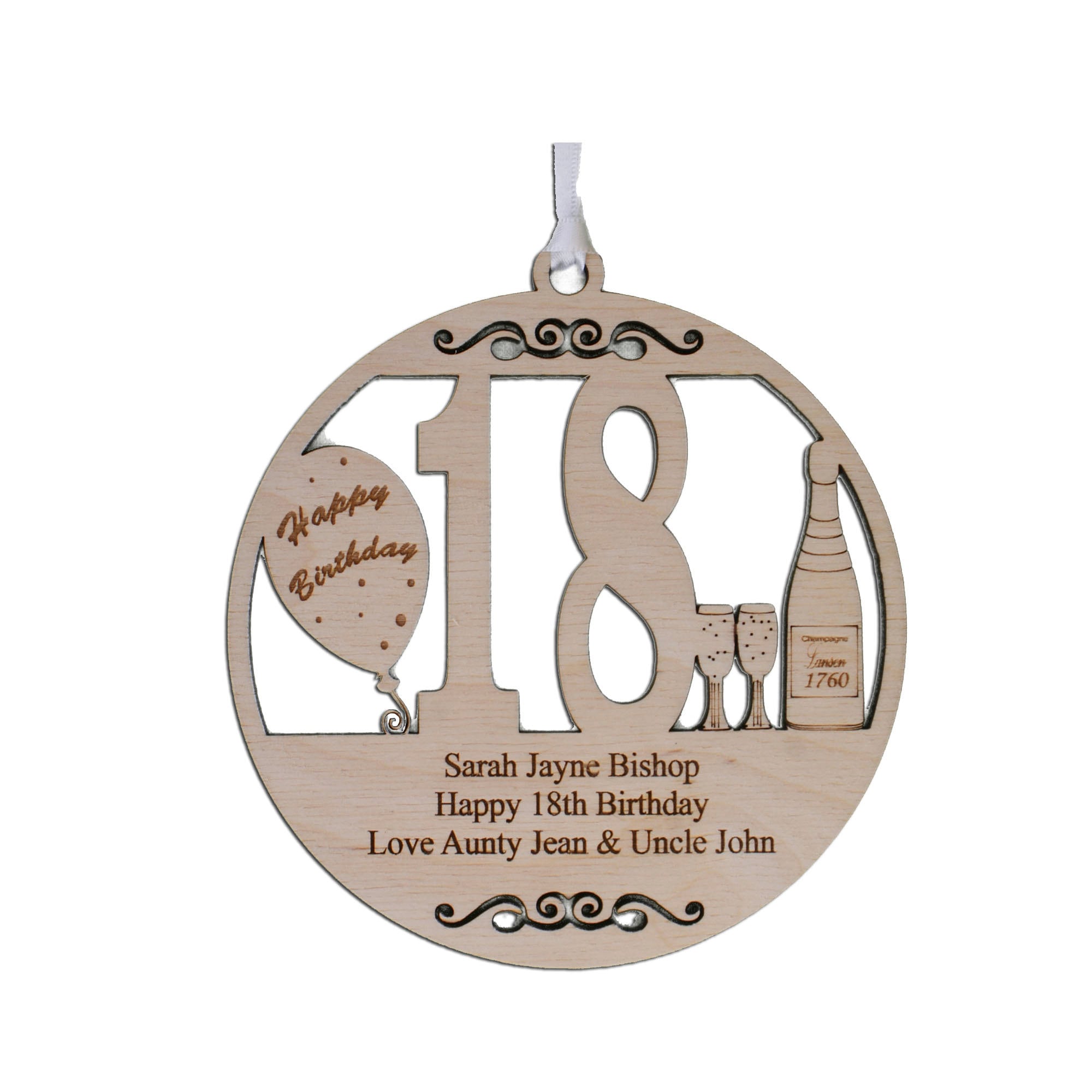 18th Birthday Personalised Plaque Engraved with the wording | Etsy