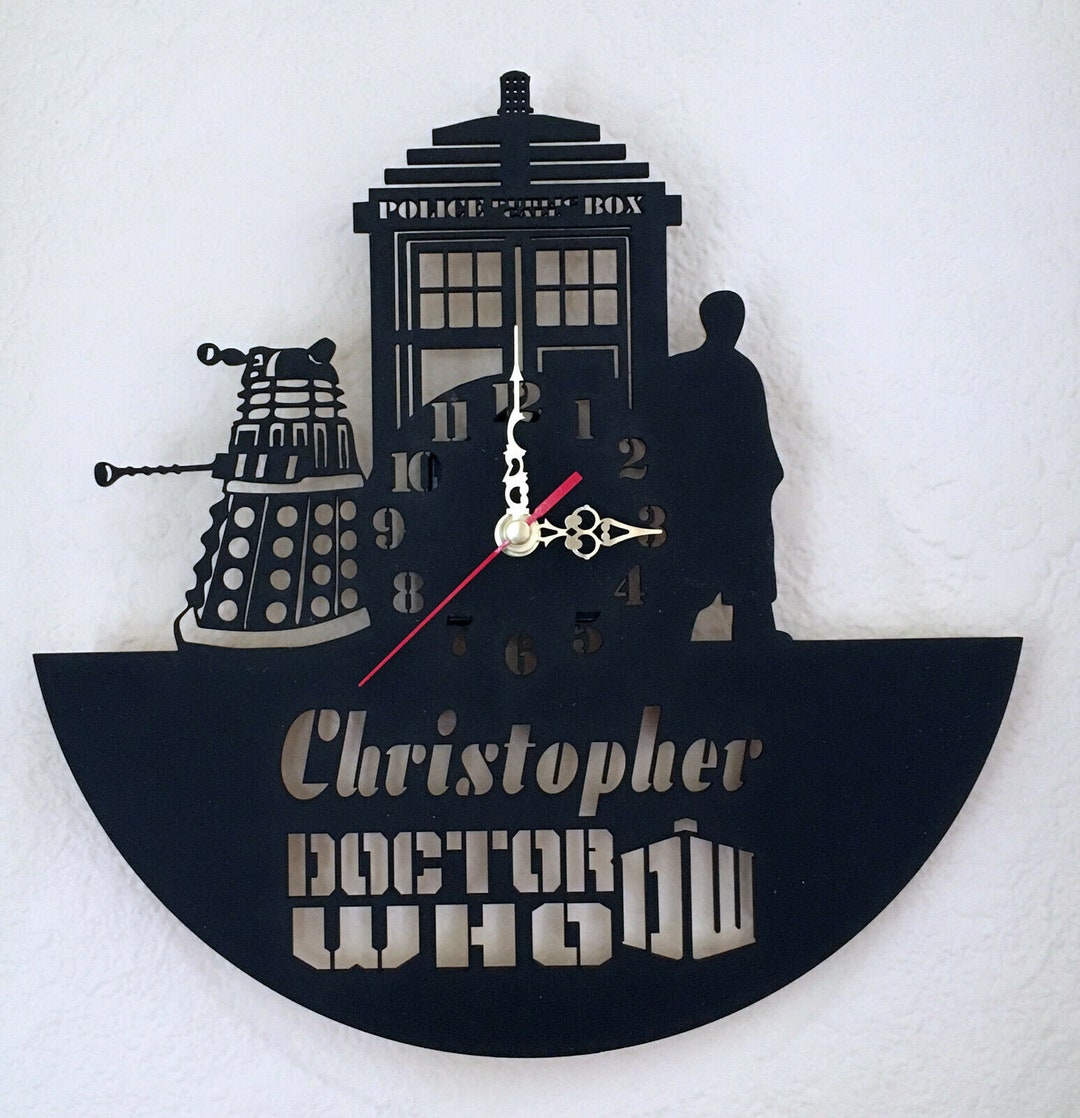 Personalised Custom Made Dr Who Tardis Hanging Wall Clock - Etsy