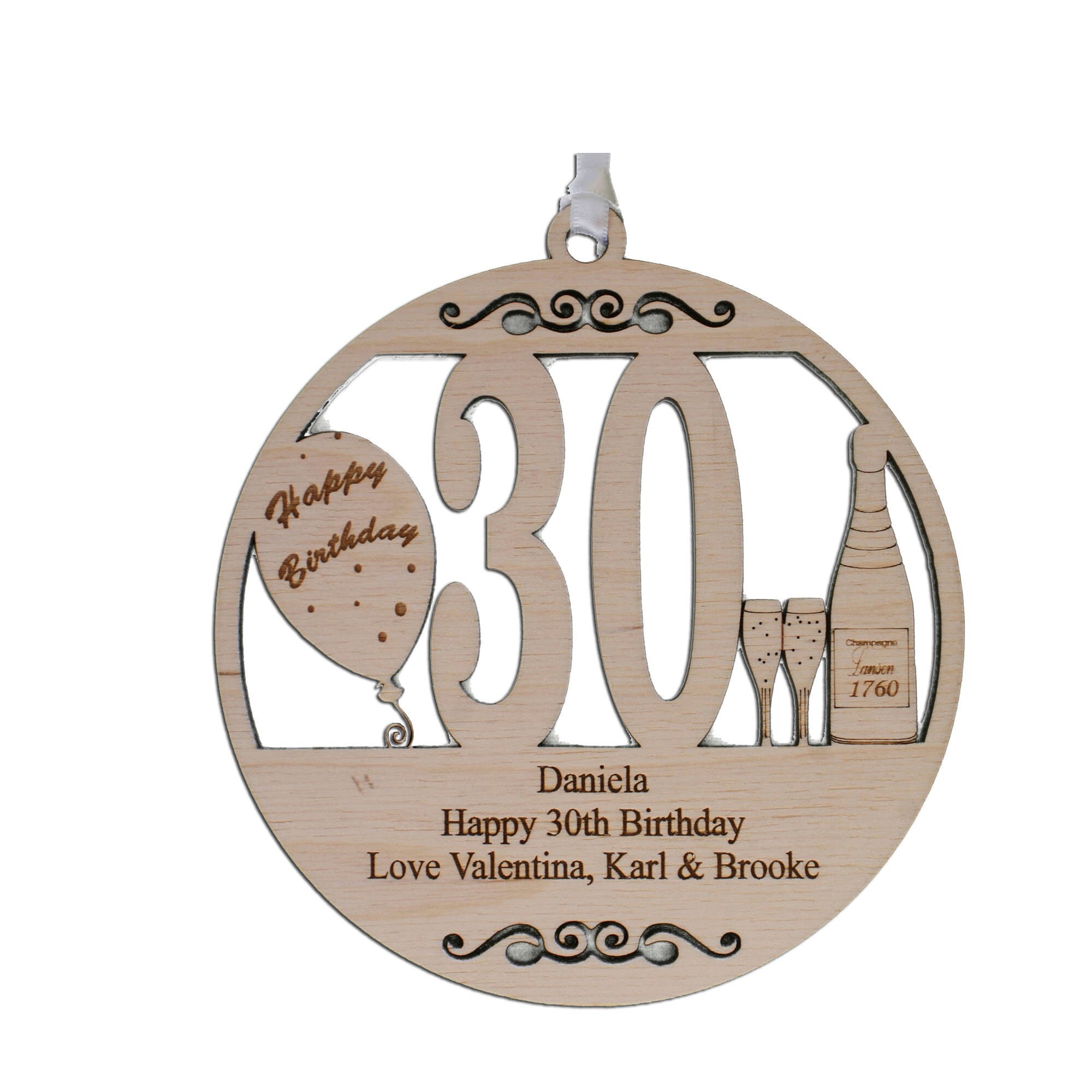 30th Birthday Personalised Plaque Engraved with the wording | Etsy